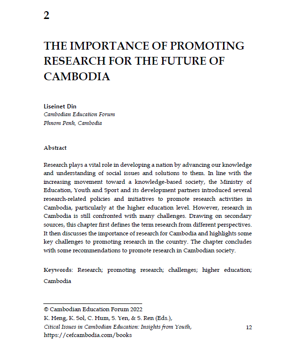 The Importance of Promoting Research for the Future of Cambodia ...